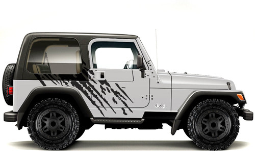 Jeep Wrangler Gladiator Full Side Mud Splash Decal Sticker 559 ...