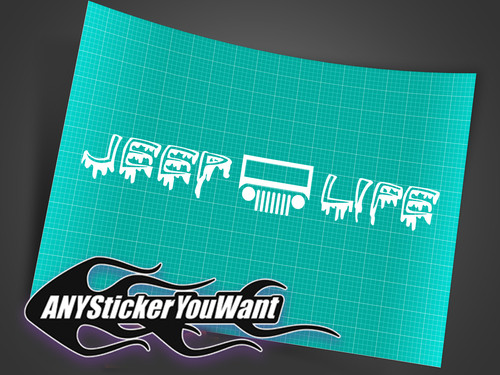 Jeep Life Mud Splash Decal Sticker | ANYStickerUWant.com