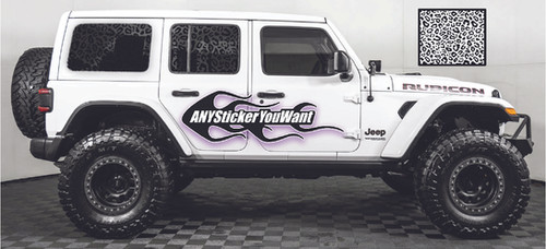Jeep Cheetah - Leopard Print Side Window Decal Sticker ...