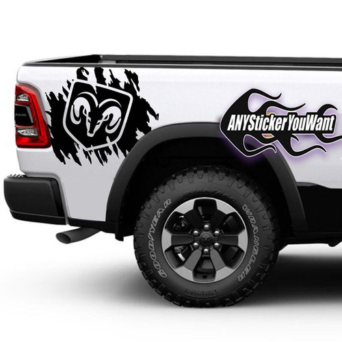 Dodge Ram 1500 2500 3500 Truck Bed Logo Splash Vinyl Decal Sticker 83 ...