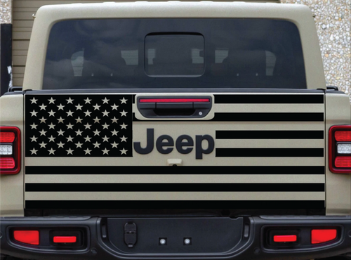 Jeep Gladiator American Flag Tailgate Decal Sticker 109 ...