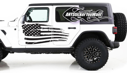 Jeep Wrangler Full Side Tire Track Splash Sticker (will fit any vehicle ...