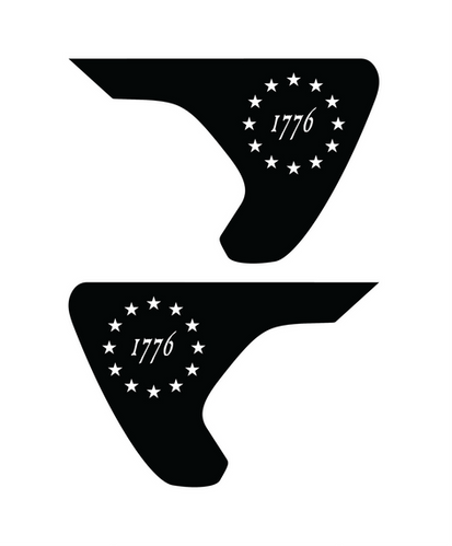 Jeep Wrangler Gladiator 1776 American Flag Fender Vent Decal 357 ...