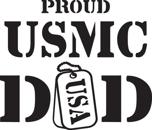 Proud USMC Dad Vinyl Decal Sticker | ANYStickerUWant.com