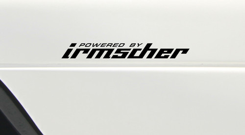Powered by irmscher Vinyl Decal Sticker 210 | ANYStickerUWant.com