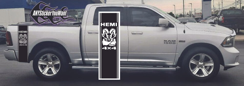 Dodge Muscle Ram 4x4 Bed Stripes Decal Sticker | ANYStickerUWant.com