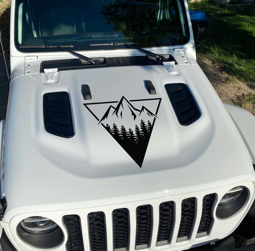 Jeep Wrangler Gladiator Mountain Triangle Hood Decal Sticker 446 ...