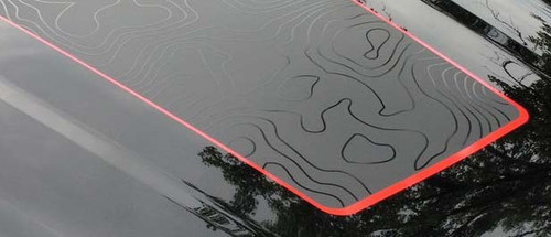 Topo 3 Color Overlay Jeep Wrangler Gladiator Topographic Hood Decal ...