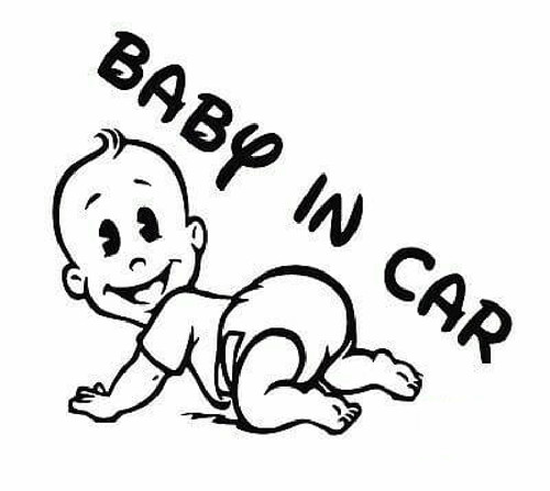 BABY IN CAR Decal Sticker | ANYStickerUWant.com