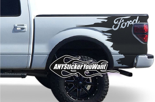 Ford F150 F250 F350 Rear Bed Logo Splash Decal | ANYStickerUWant.com