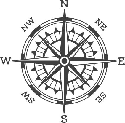 Compass Decal Sticker 1439 | ANYStickerUWant.com