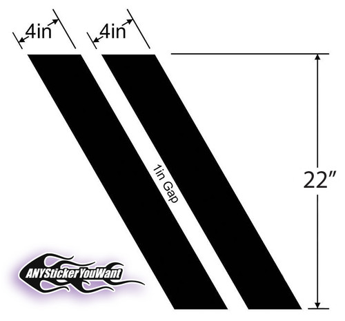 Custom Hood Slash Stripes Hash Mark Stripes Decal Sticker ...