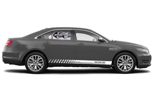 Ford Taurus Custom Rocker Panel Racing Stripe Decal Sticker 4 (add text ...
