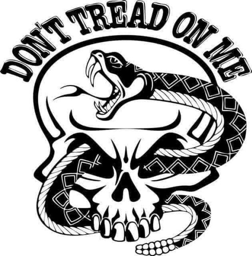 Don't Tread on Me Snake Skull 2nd Amendment Vinyl Decal Sticker ...