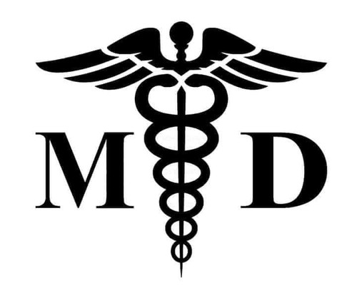 MD Caduceus Medical Symbol Decal Sticker | ANYStickerUWant.com