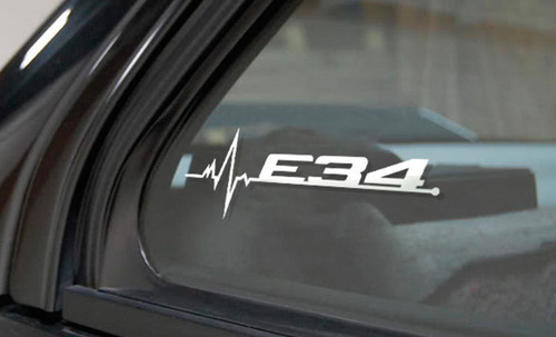 BMW E34 Heartbeat Vinyl Decal Sticker 6 | ANYStickerUWant.com
