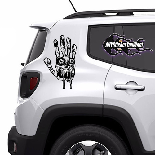 Dripping Zombie Hand Decal Sticker | ANYStickerUWant.com