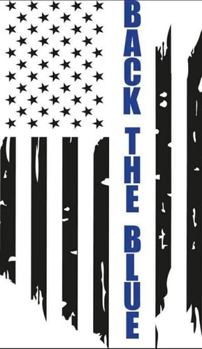 Police back the blue flag decal sticker | ANYStickerUWant.com