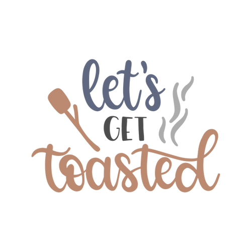 Let's Get Toasted Campfire Decal Sticker | ANYStickerUWant.com