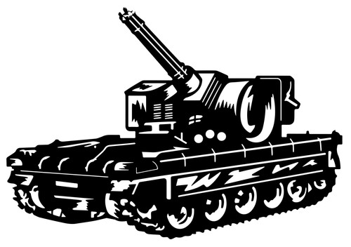 Military Battle Tank Vinyl Decal Sticker 21 (add text ...