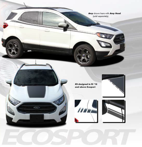 Ford Ecosport AMP Hood and Side Stripes Vinyl Decal Sticker ...