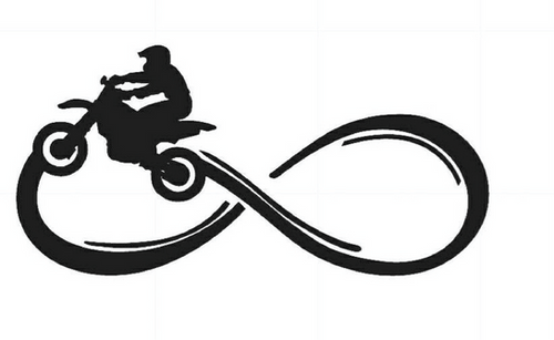 Infinity Motorcycle Decal Sticker (add text) | ANYStickerUWant.com