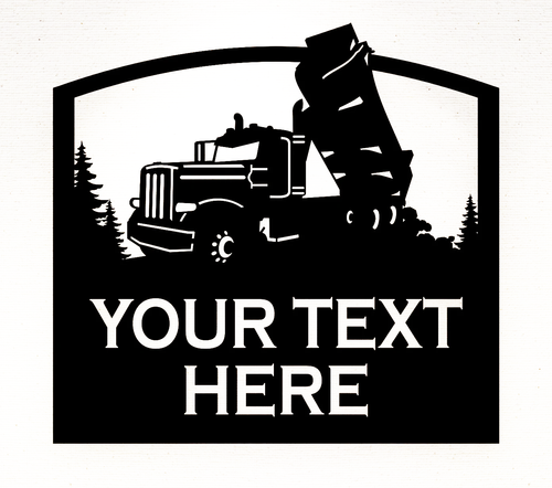 Custom End Dump Badge Truck Trucker Trucking Decal Sticker 2 (add text ...