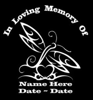 In loving memory dragonfly Decal Sticker | ANYStickerUWant.com