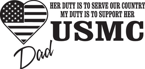 USMC Dad Vinyl Decal Sticker | ANYStickerUWant.com