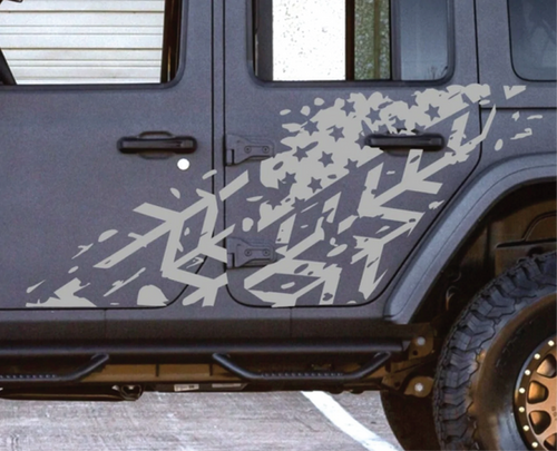 Jeep Wrangler Gladiator Tire Track American Flag Decal Sticker 37 ...