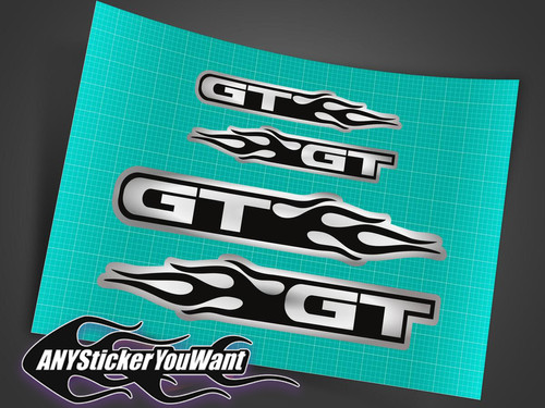 GT Flames Vinyl Decal Sticker | ANYStickerUWant.com