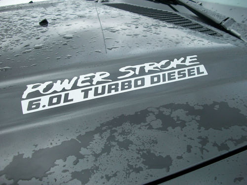 Powered by 6.0L Turbo Diesel Decal Sticker 11 | ANYStickerUWant.com