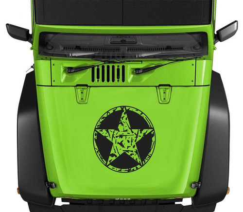 Jeep Gladiator Wrangler Guns on Guns Army Star Hood Stripe Decal ...
