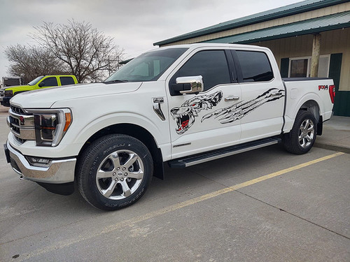 Angry Coyote 3 Ripping Truck Side Graphic Vinyl Decal FITS Ford Trucks ...