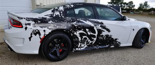 Dodge Challenger Charger Full Side Hellcat Splash Decal Sticker 39 ...