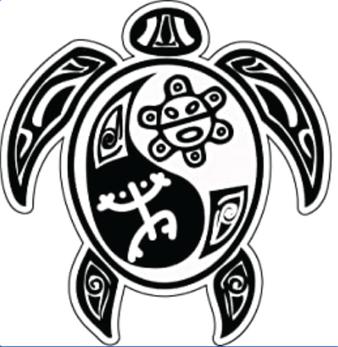 Taino Sea Turtle Decal Sticker | ANYStickerUWant.com