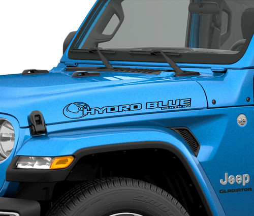 JEEP Hydro Blue Edition Hood Fender Name Decal Sticker ...