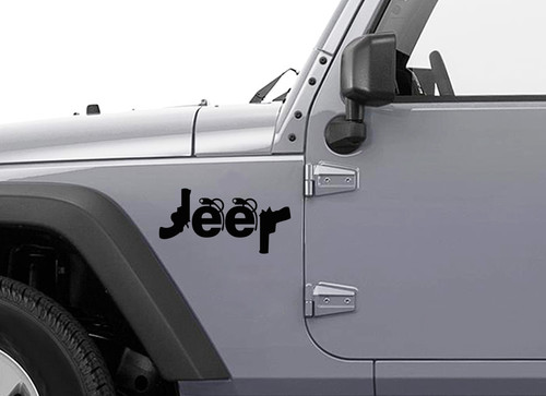 Jeep Logo Decal Sticker Grenades and Guns | ANYStickerUWant.com