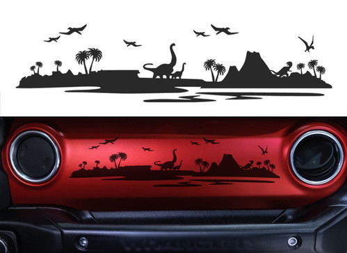Jeep Gladiator Wrangler Jurassic Dinosaur Dash Board Decal Sticker 2 ...