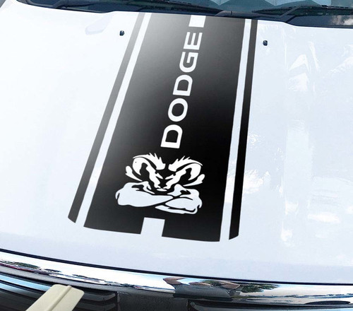Dodge Muscle Ram Hemi Hood Stripe Decal Sticker 2 | ANYStickerUWant.com