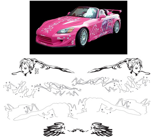 Suki's Fast and Furious Pink Honda S2000 Angel Decal Sticker ...