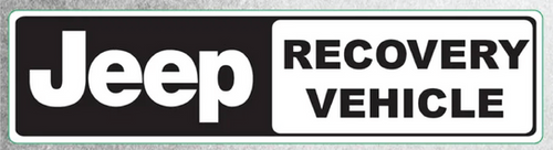 Jeep Recovery Vehicle Vinyl Decal Sticker 9 | ANYStickerUWant.com