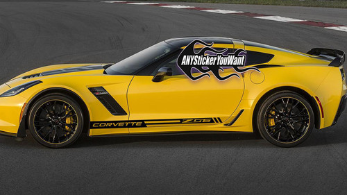 Chevy Chevrolet Corvette Z06 Racing Rocker Stripes Vinyl Decal Sticker ...
