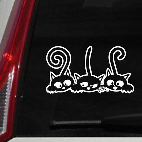 Cat Triplets Decal Sticker | ANYStickerUWant.com