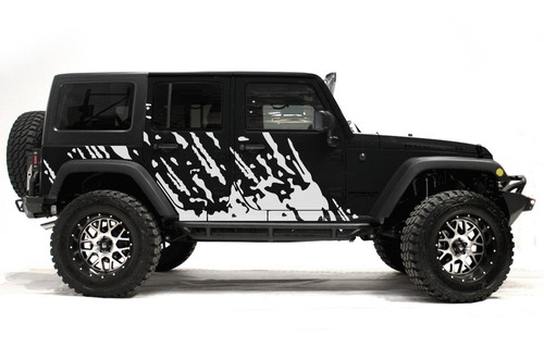 Jeep Wrangler Gladiator Full Side Mud Splash Decal Sticker 550 ...
