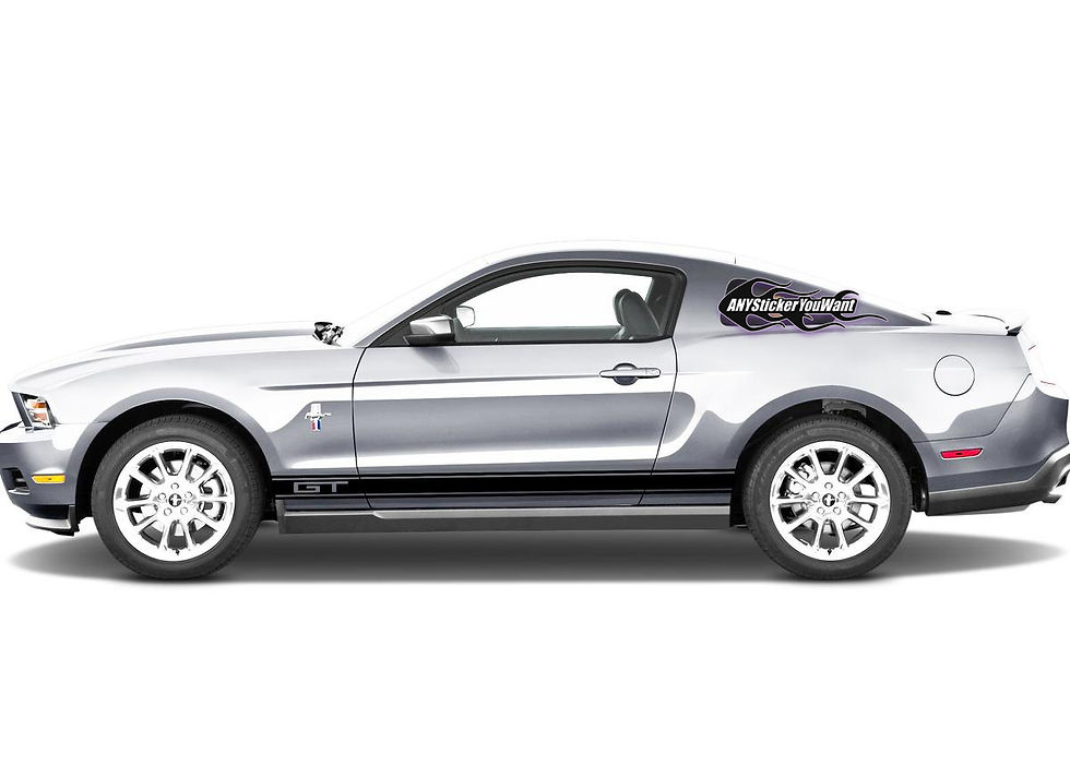 Ford Mustang GT Rocker Panel Racing Stripe Vinyl Decal Sticker ...