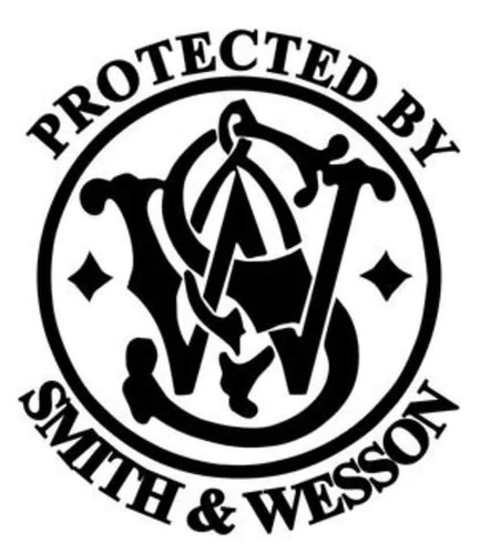 Protected By Smith and Wesson Gun Vinyl Decal Sticker | ANYStickerUWant.com