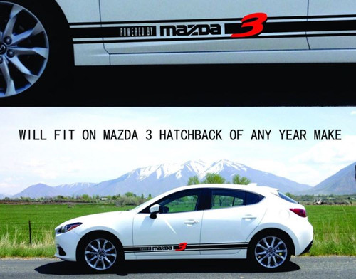 Powered by Mazda 3 Rocker Stripe Vinyl Decal Sticker 60 ...