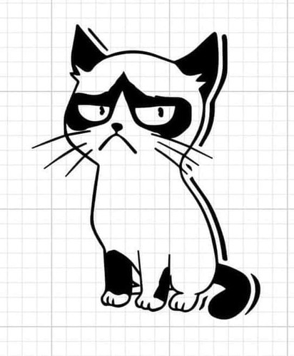 ANGRY Cat Decal Sticker | ANYStickerUWant.com
