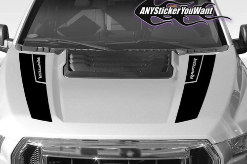 Ford Raptor Hood Racing Stripe Vinyl Decal Sticker | ANYStickerUWant.com